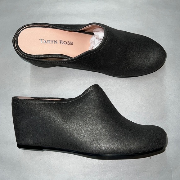 Taryn Rose | Shoes | Womens Taryn Rose Boston Covered Wedge Mule Pewter ...